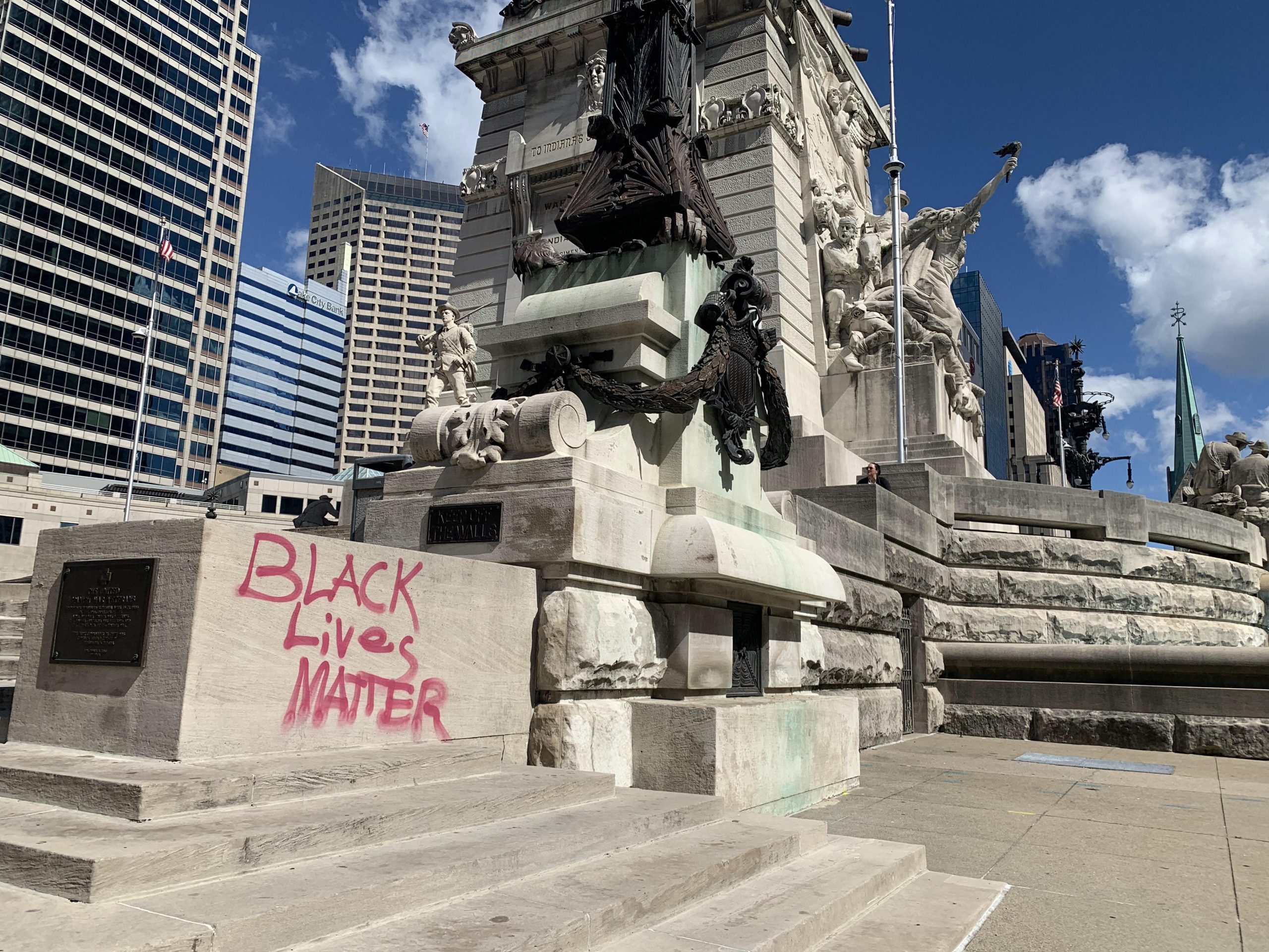 Damage after May 29, 2020 protests downtown – Indianapolis Business Journal