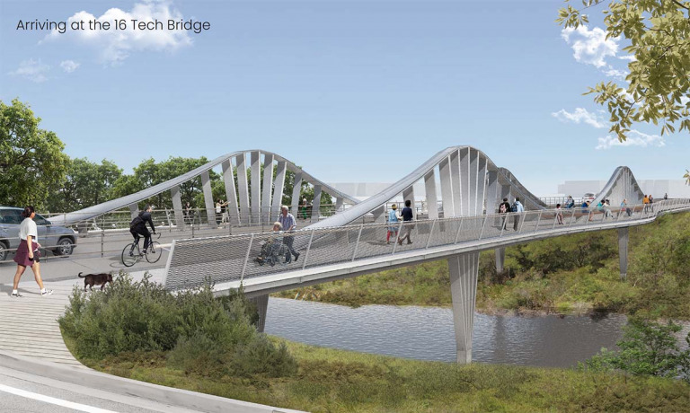 Design for 16 Tech’s ‘centerpiece’ bridge called first of its kind ...