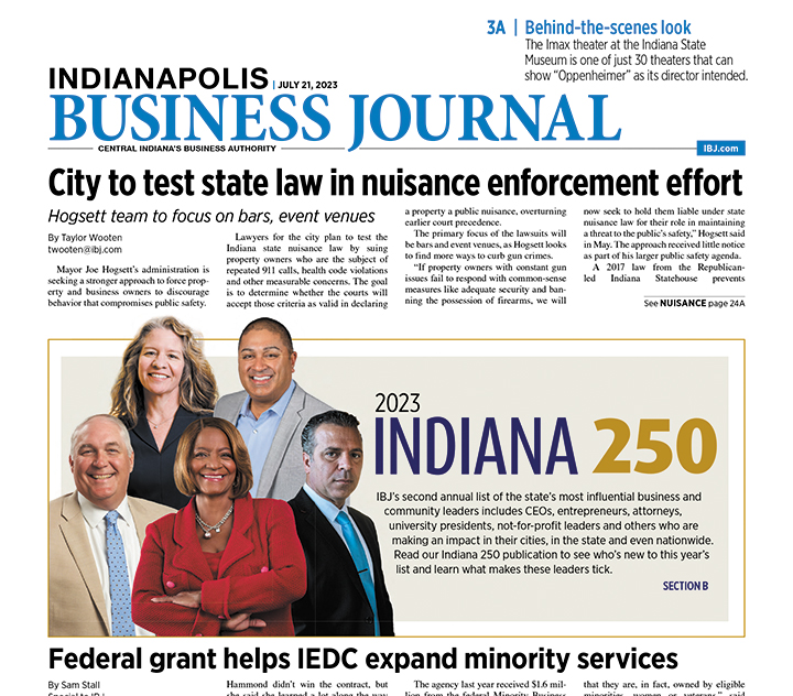 JULY 21-27, 2023 – Indianapolis Business Journal