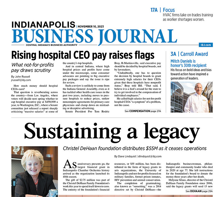 NOV. 10-16, 2023 – Indianapolis Business Journal