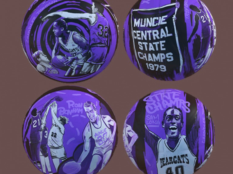 Artists unveiled for 6-foot basketball sculptures to celebrate NBA All ...