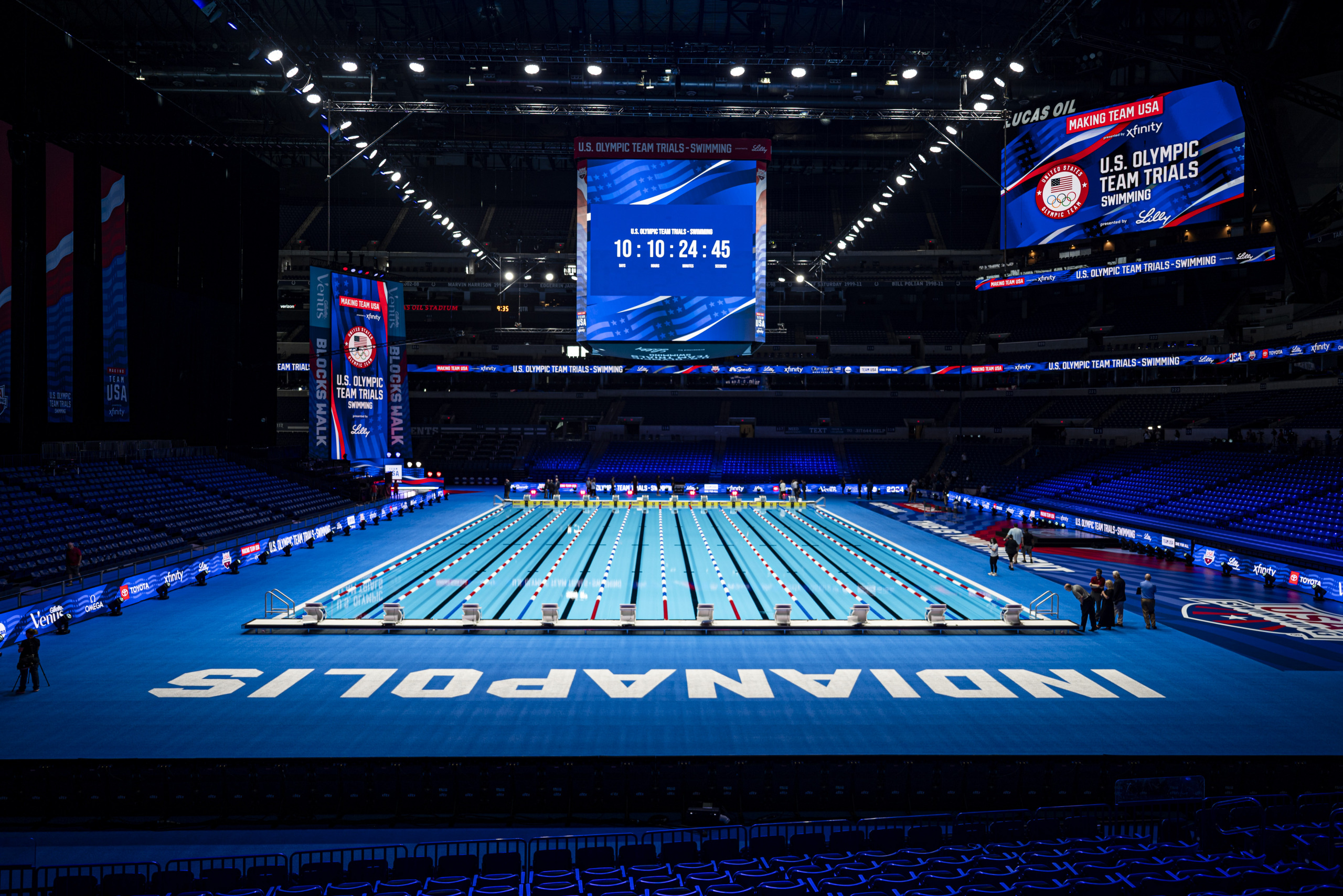 Swimming in stadiums becomes the norm as sport sets up in rugby arena for Paris Olympics ...