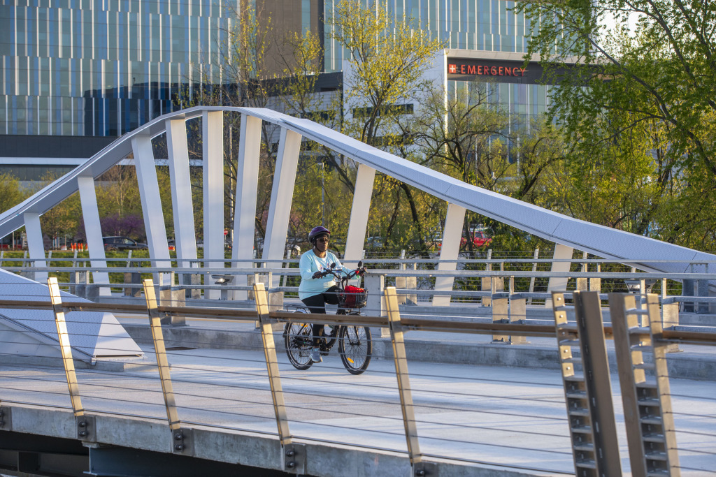 New bridge connects 16 Tech innovation district to greater downtown ...