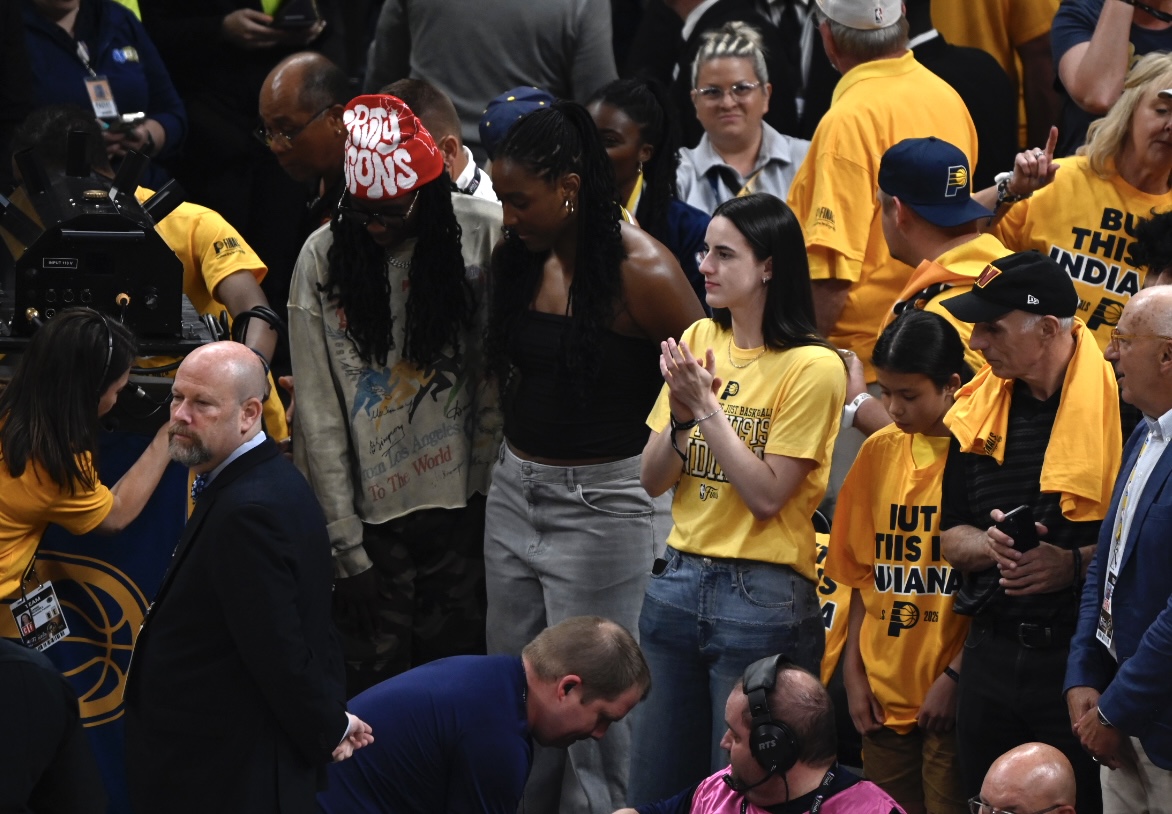 Caitlin Clark, Reggie Miller, Oscar Robertson among those in crowd for Game 3 of NBA Finals ...