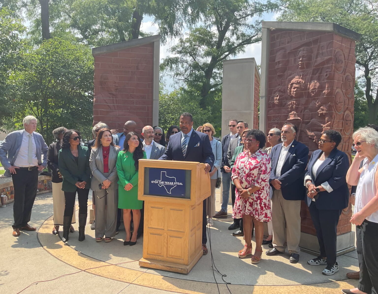 Indiana House Democrats assemble with Texas colleagues against partisan ...