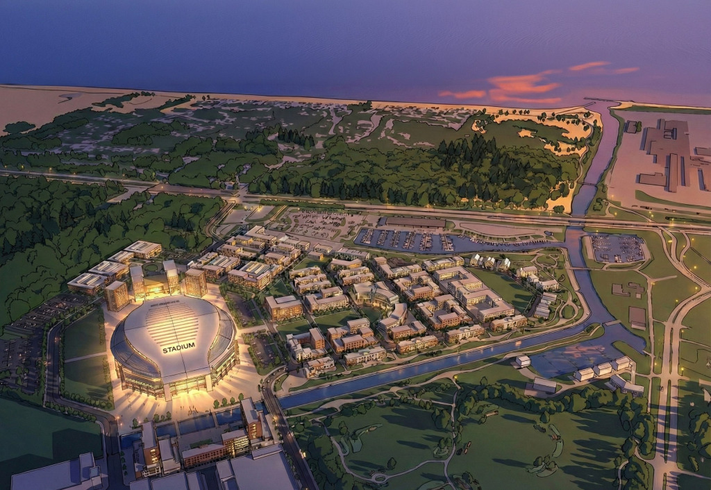 Portage pitches $5B lakefront stadium, entertainment district to ...