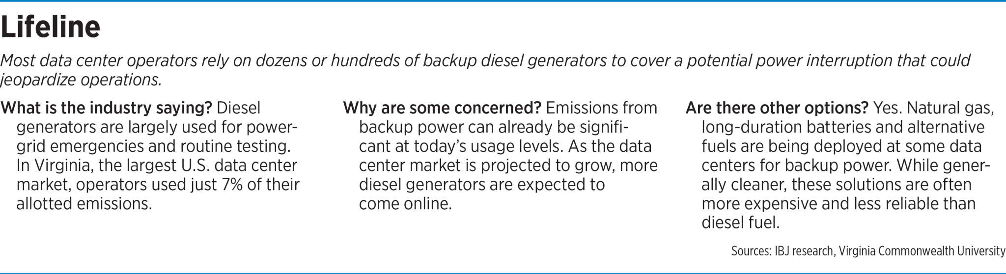 Energy-hungry data centers need large sources of backup power ...